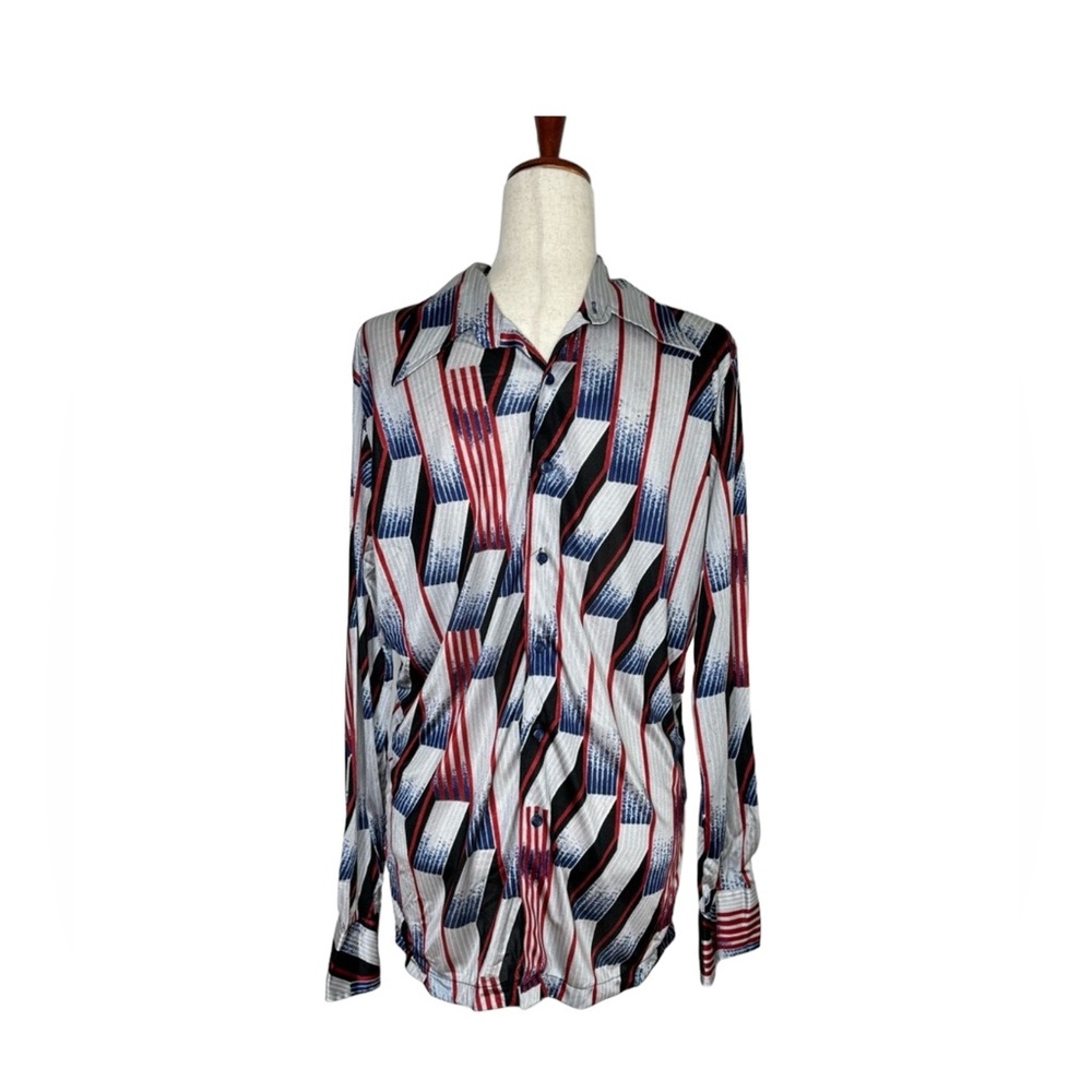 Vintage Hukapoo 70s long‎ sleeve nylon shirt Men’s | … - Gem